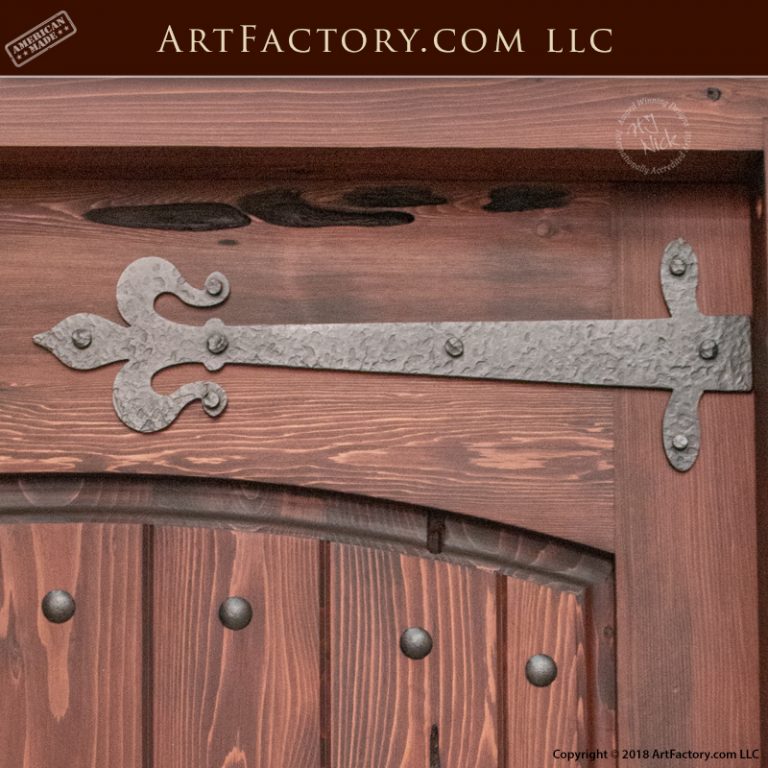 Wooden Castle Gate: With Speakeasy And Hand Forged Hardware