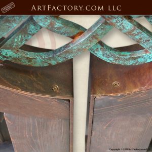 Custom Wooden Driveway Gate: With Decorative Hand Forged Celtic Knot