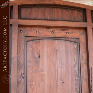 Custom Grand Entrance: Wooden Door With Sidelights/Custom Hardware