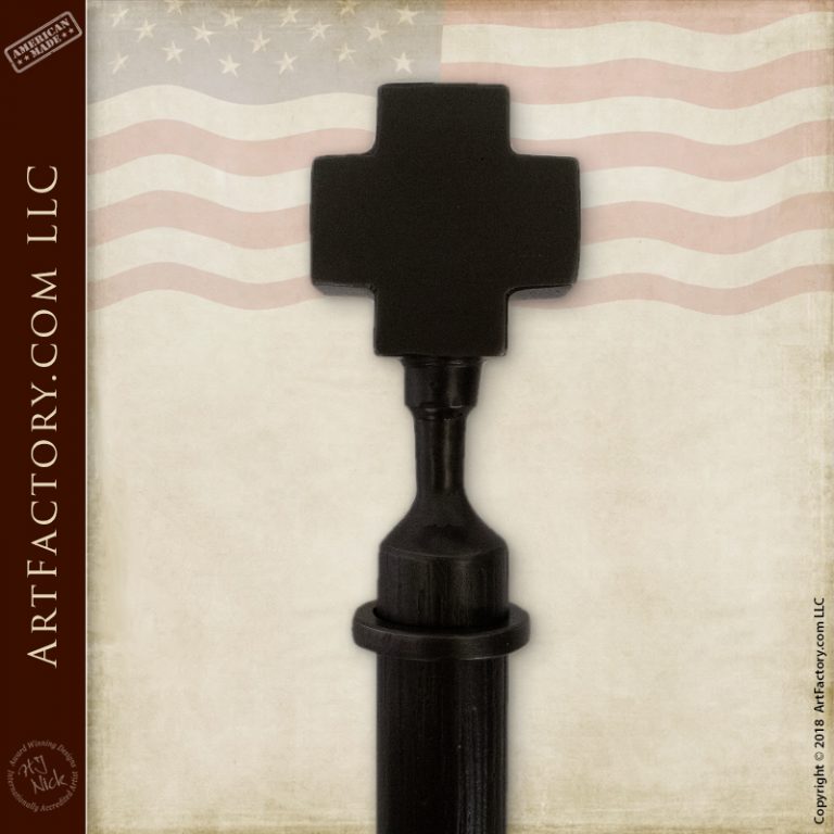 Custom Cathedral Door Handle: With Matching Interior Push Plates