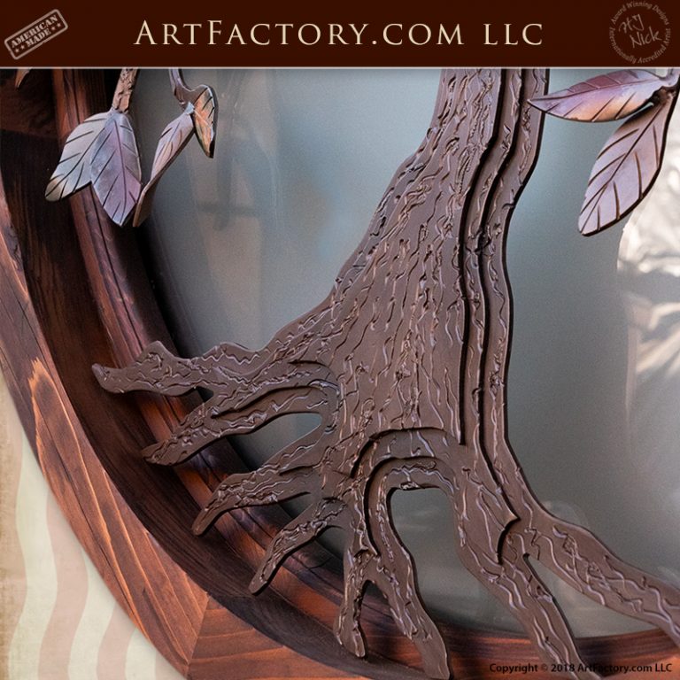 Decorative Overlay Window Set: Hand Forged Tree Of Life Design