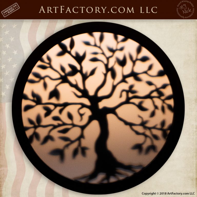 Decorative Overlay Window Set: Hand Forged Tree Of Life Design