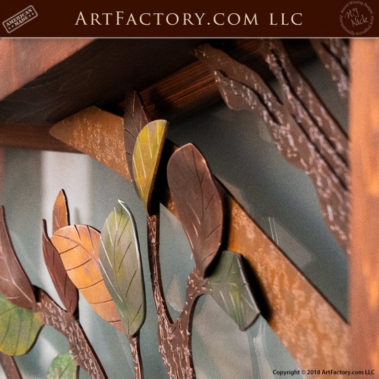 Decorative Overlay Window Set: Hand Forged Tree Of Life Design