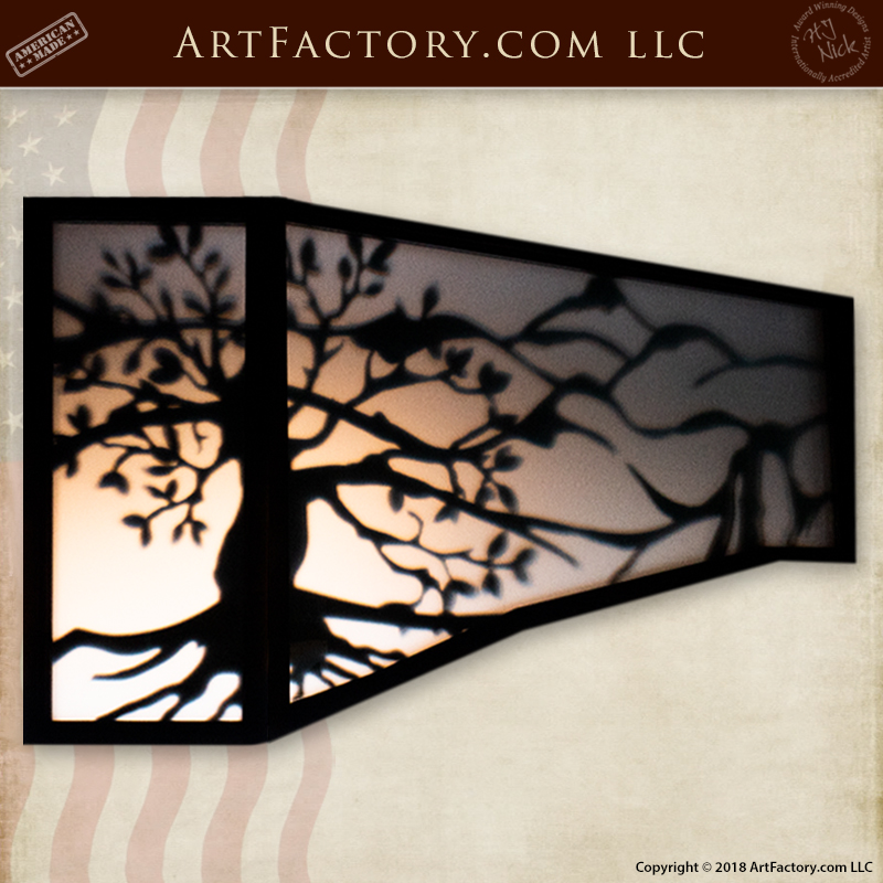 Decorative Overlay Window Set: Hand Forged Tree Of Life Design