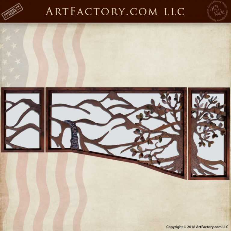 Decorative Overlay Window Set: Hand Forged Tree Of Life Design