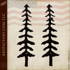 Pine Tree Door Handles: Blacksmith Hand Forged Custom Hardware