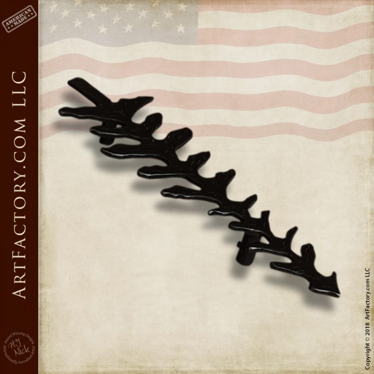 Pine Tree Door Handles: Blacksmith Hand Forged Custom Hardware