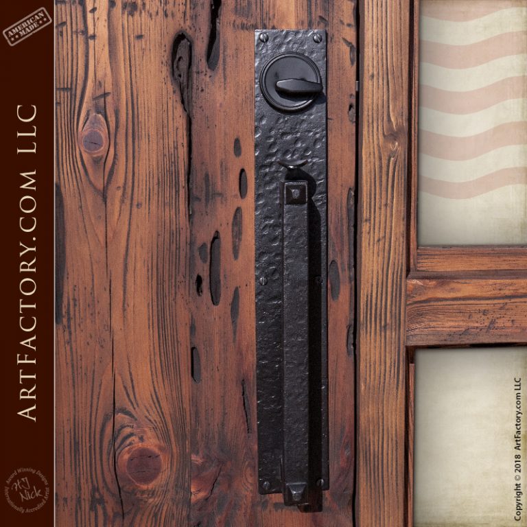 Rustic Weathered Castle Door: With Full Surround Sidelights