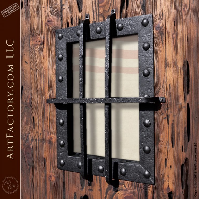 Rustic Weathered Castle Door: With Full Surround Sidelights