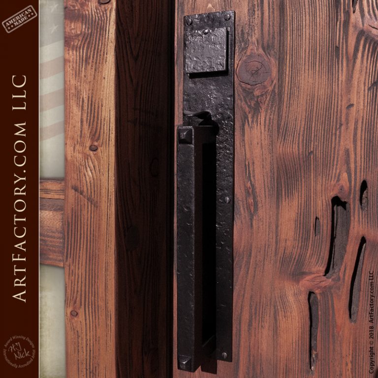 Rustic Weathered Castle Door: With Full Surround Sidelights