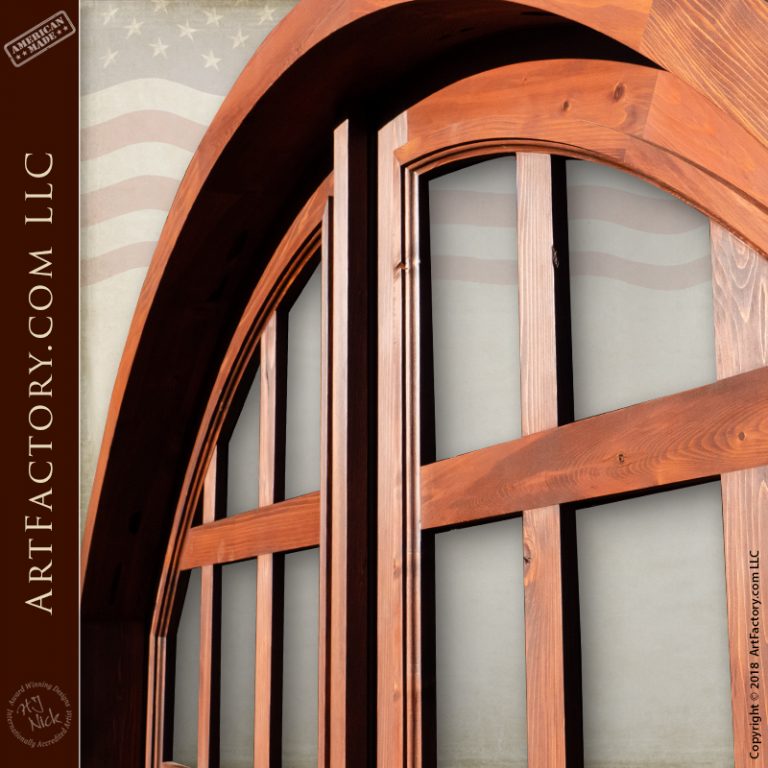 French Panel Double Doors: Solid Wood With Custom Arched Top