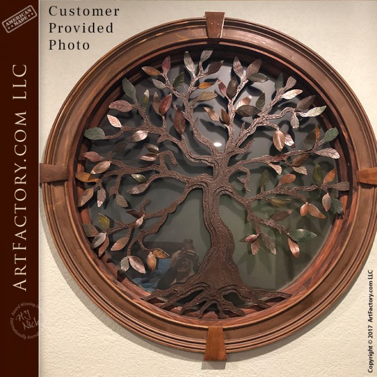 Decorative Overlay Window Set: Hand Forged Tree Of Life Design