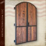 Traditional Wooden Garden Gate: Solid Wood And Hand Forged Iron