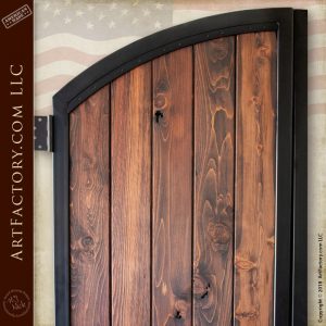 Traditional Wooden Garden Gate: Solid Wood And Hand Forged Iron