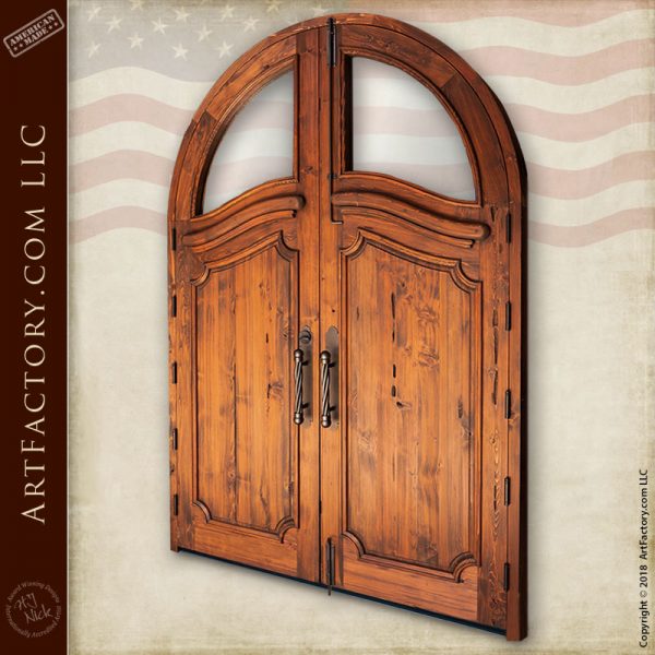 Art Nouveau Arched Door: Custom Made To Order Double Doors