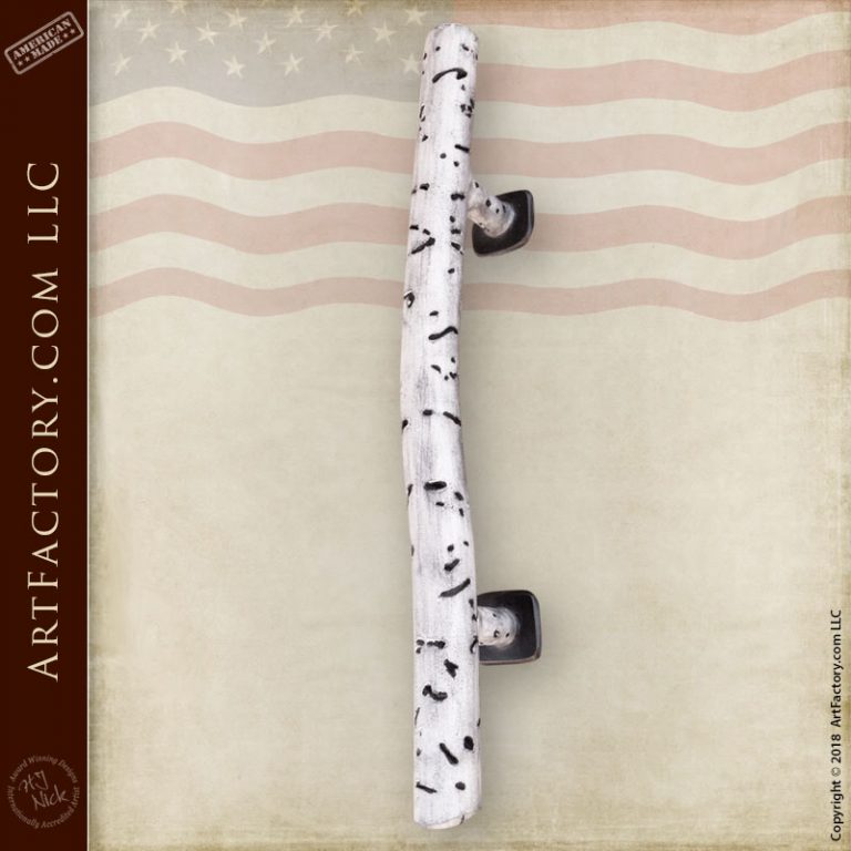 Apple Branch Door Pull: Custom Iron Hand Forged By Master Blacksmiths