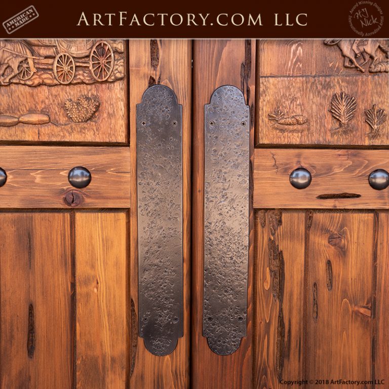 Custom Hand Carved Saloon Doors: Fine Art Certified Design