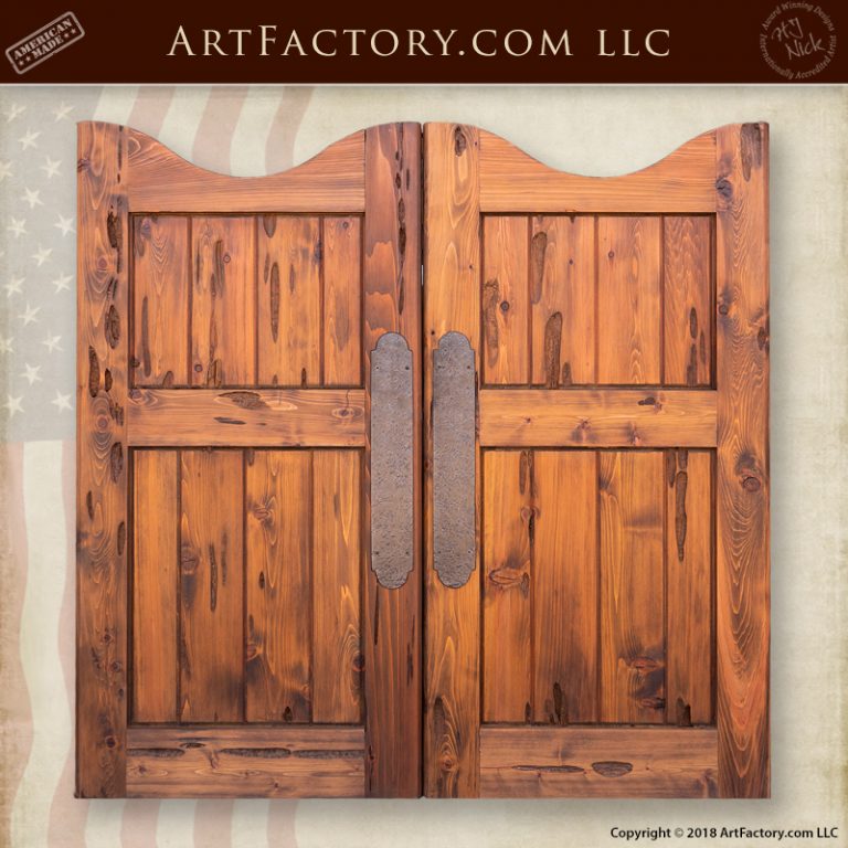 Custom Hand Carved Saloon Doors: Fine Art Certified Design