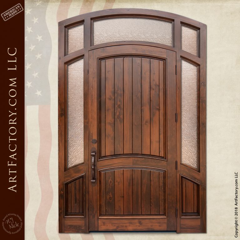 Semi Arched Front Door: With Custom Transom And Sidelights