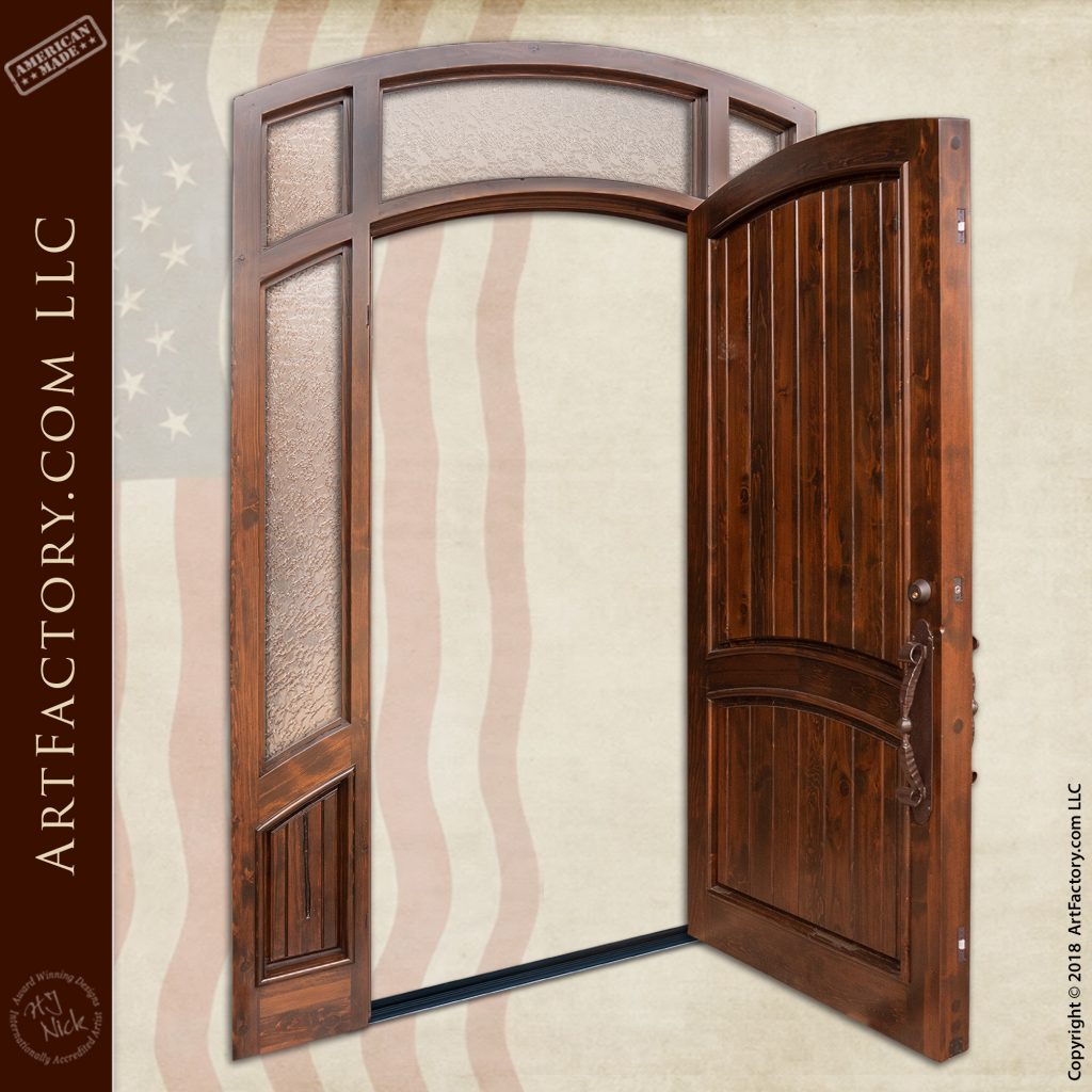 Semi Arched Front Door: With Custom Transom And Sidelights