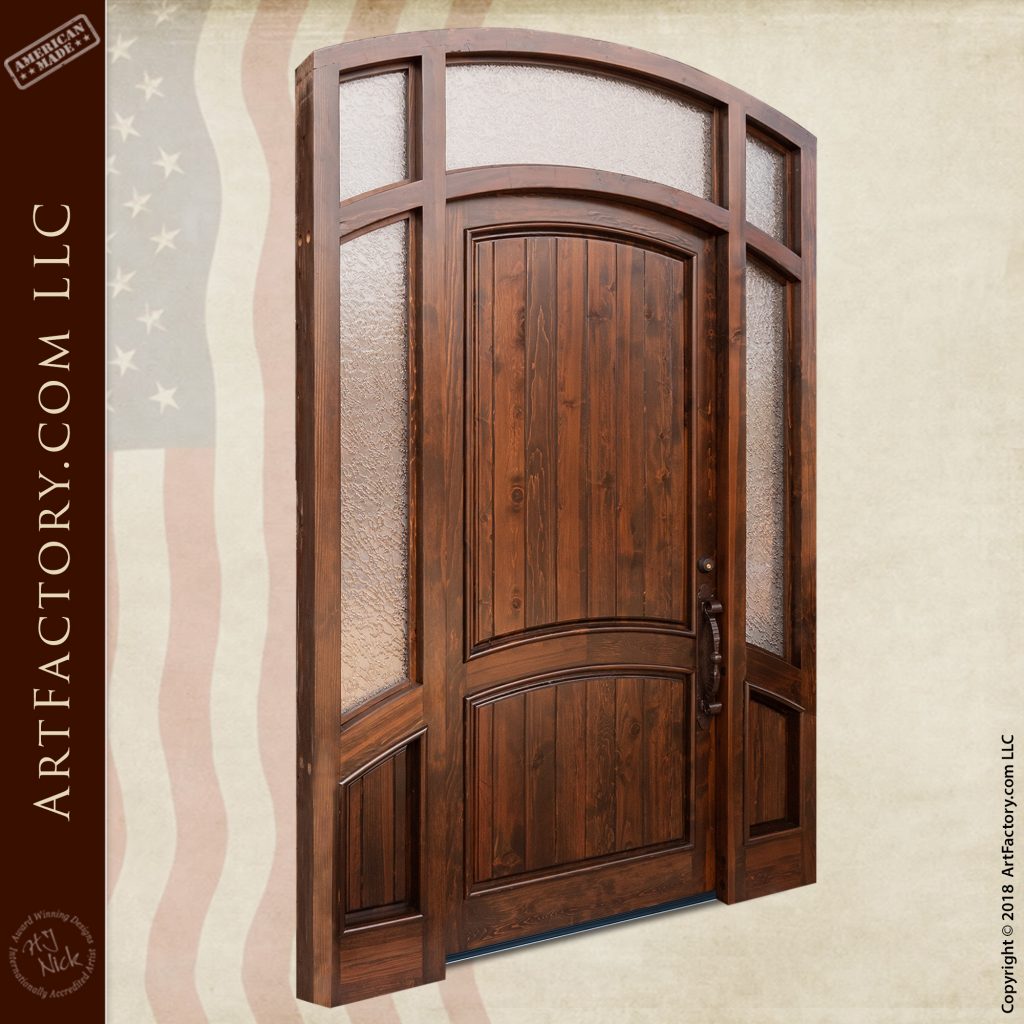 Semi Arched Front Door: With Custom Transom And Sidelights