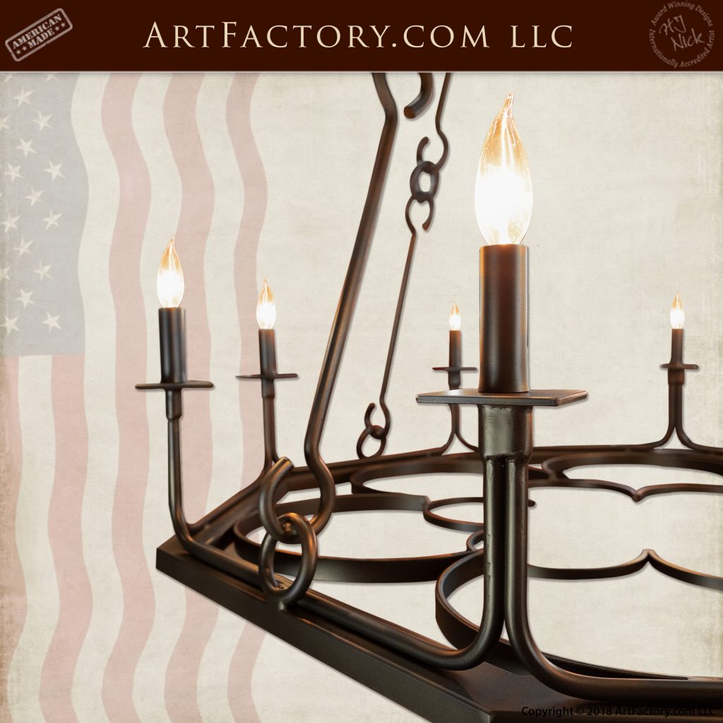 Custom Gothic Candle Chandelier: Hand Forged By Master Blacksmiths