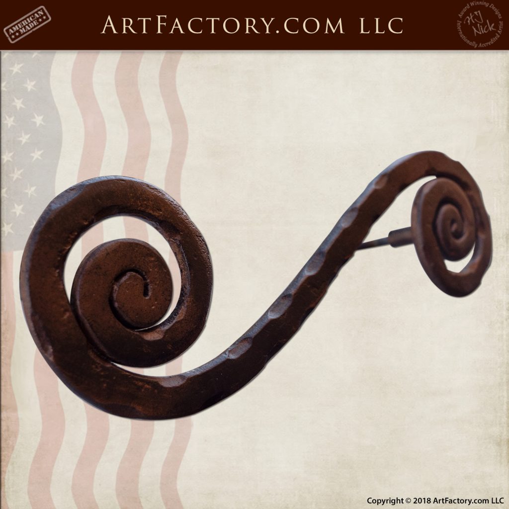 S-Scroll Door Pull: Custom Blacksmith Hand Forged Wrought Iron Handle
