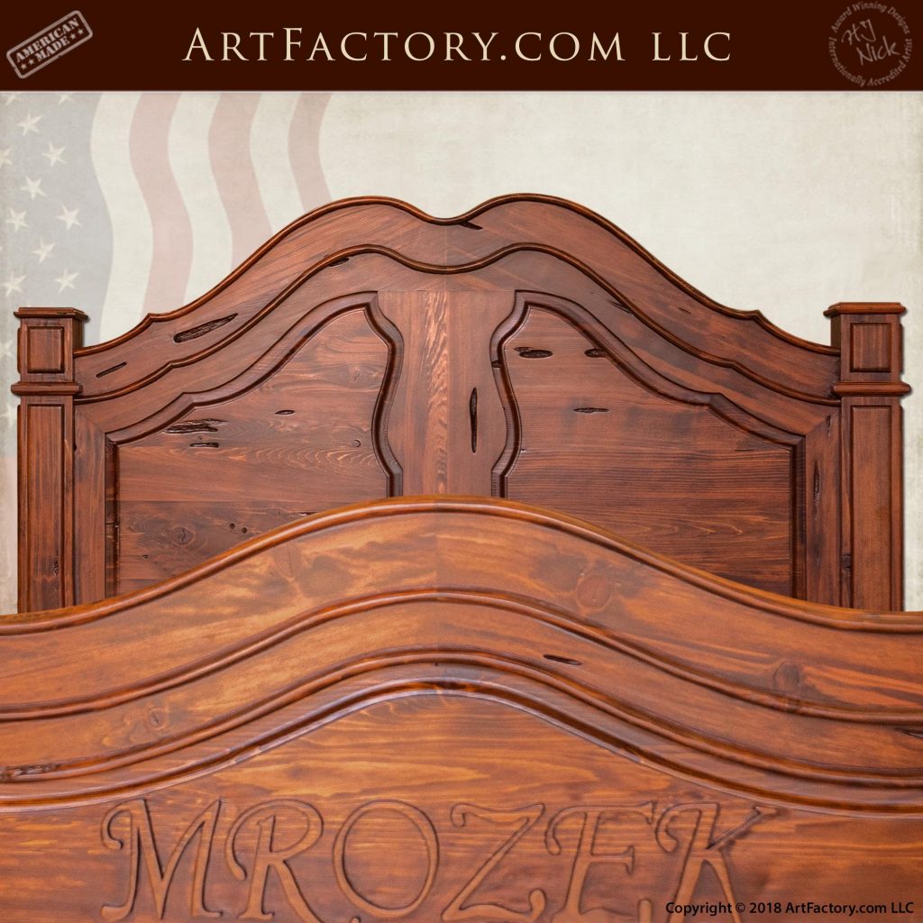 Hand Carved Personalized Bed: French Inspired Design By Artist H.J. Nick