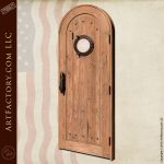 Custom Nautical Porthole Door: Master Handcrafted Solid Wood Entrance