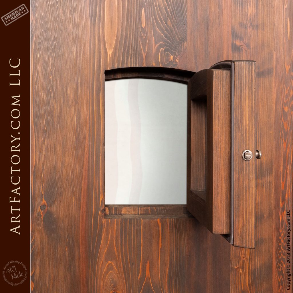 Rustic Wooden Portal Door: With Custom Semi-Arched Design