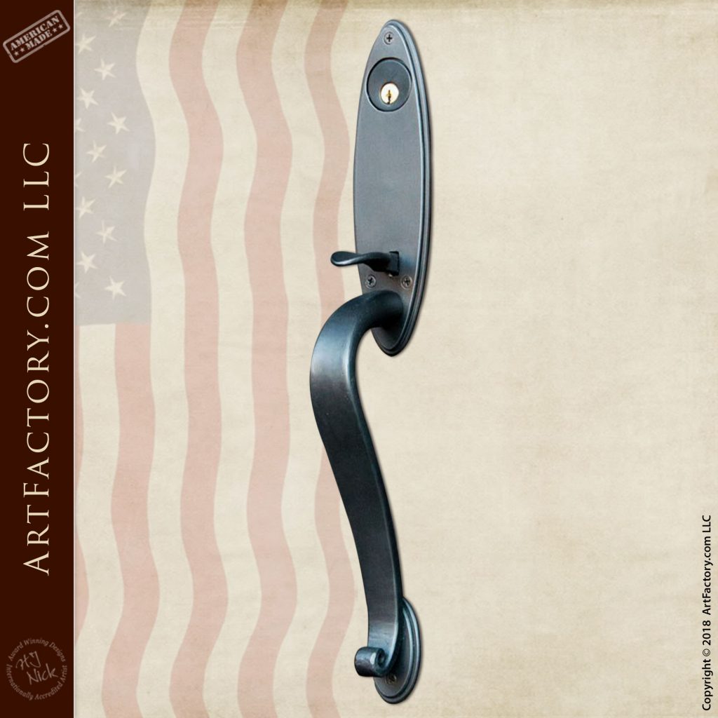 Medieval Style Castle Door Handles: Solid Hand Forged Iron