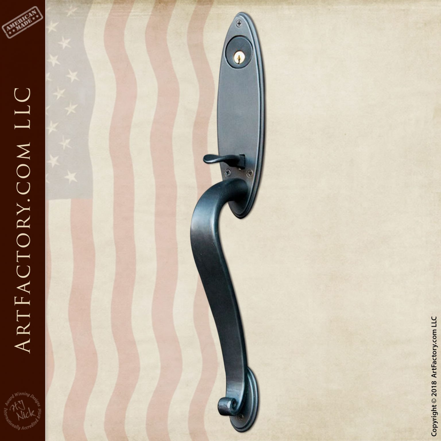 Medieval Lever Style Handles: Hand Hammered With Matching Backplates