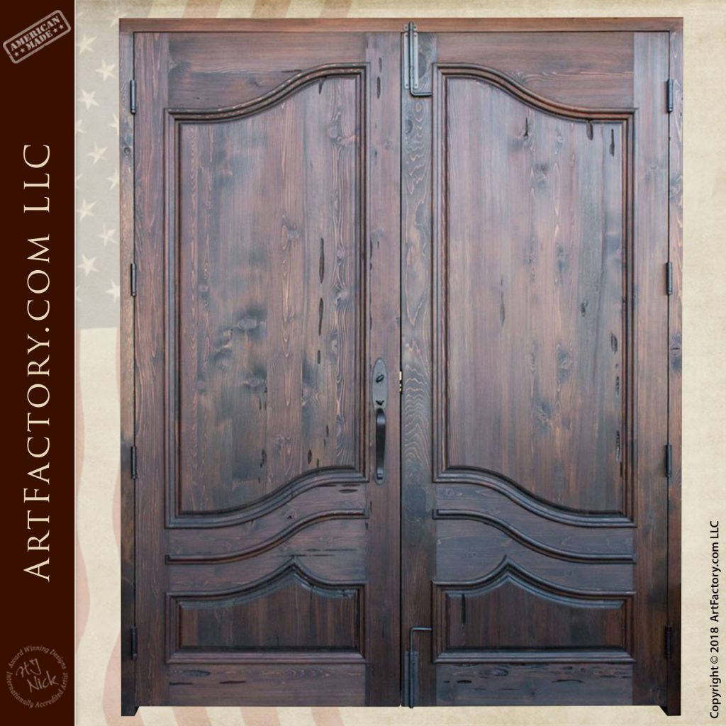 Curved Lever Style Door Handle: Blacksmith Hand Forged Wrought Iron