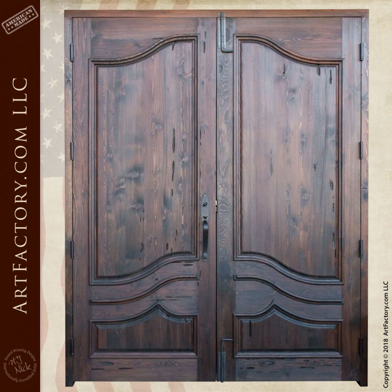 Curved Lever Style Door Handle: Blacksmith Hand Forged Wrought Iron