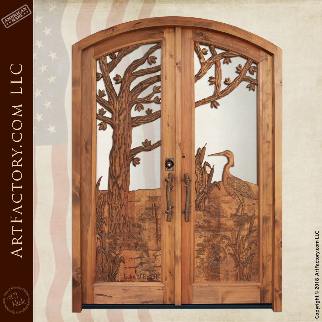 Log Cabin Doors: Solid Wood With Hand Forged Hardware