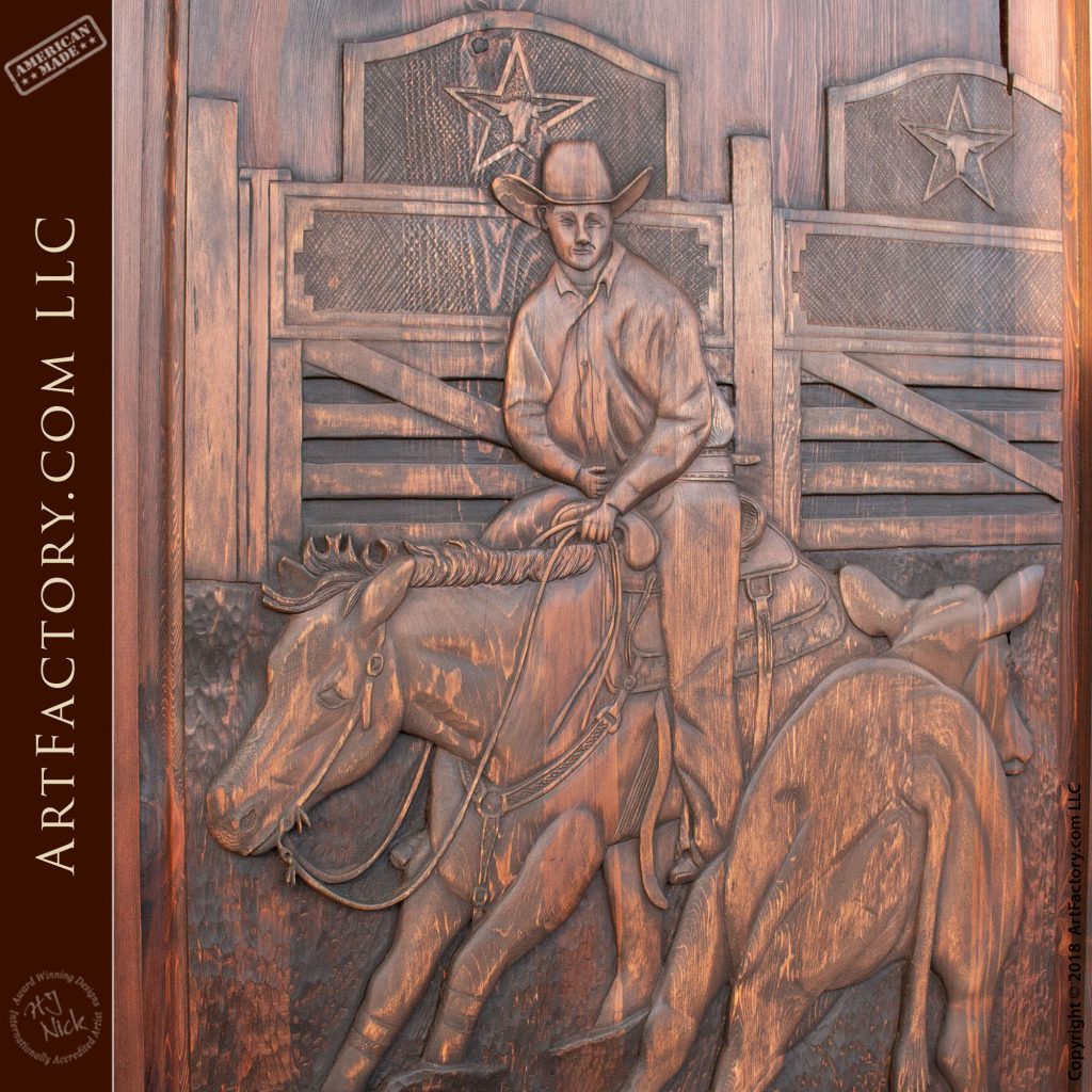 Hand Carved Rodeo Doors: Fine Art By The Hands Of One Master Carver