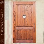 Wooden Nautical Theme Door: With Genuine Ship's Porthole Window