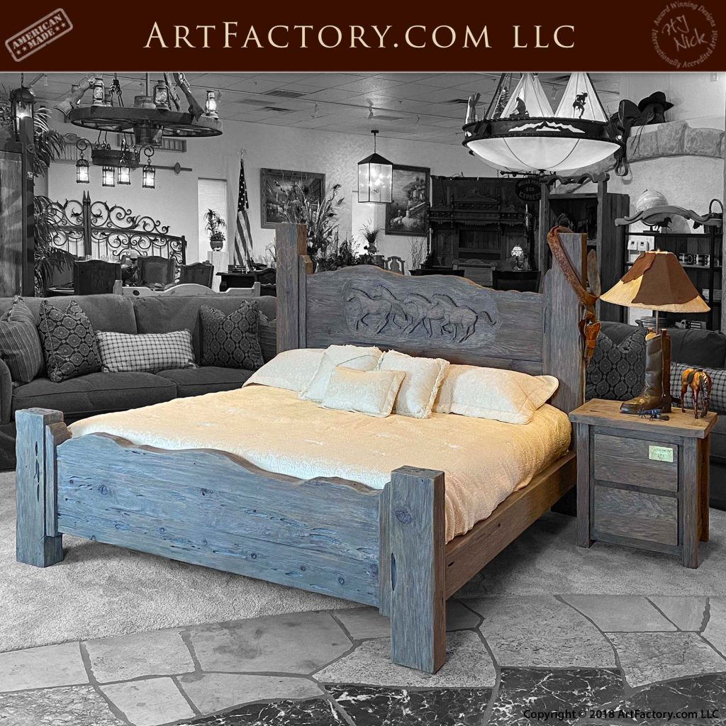 Western Style Wagon Wheel Bed: An H.J. Nick Original Design
