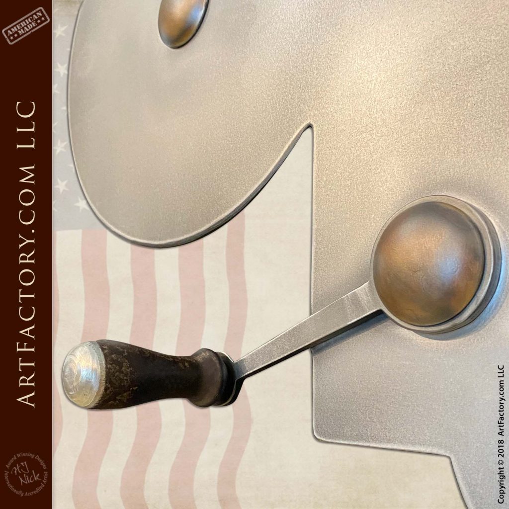 Custom Movie Camera Door Handle: Decorative Iron Film Strip Overlay