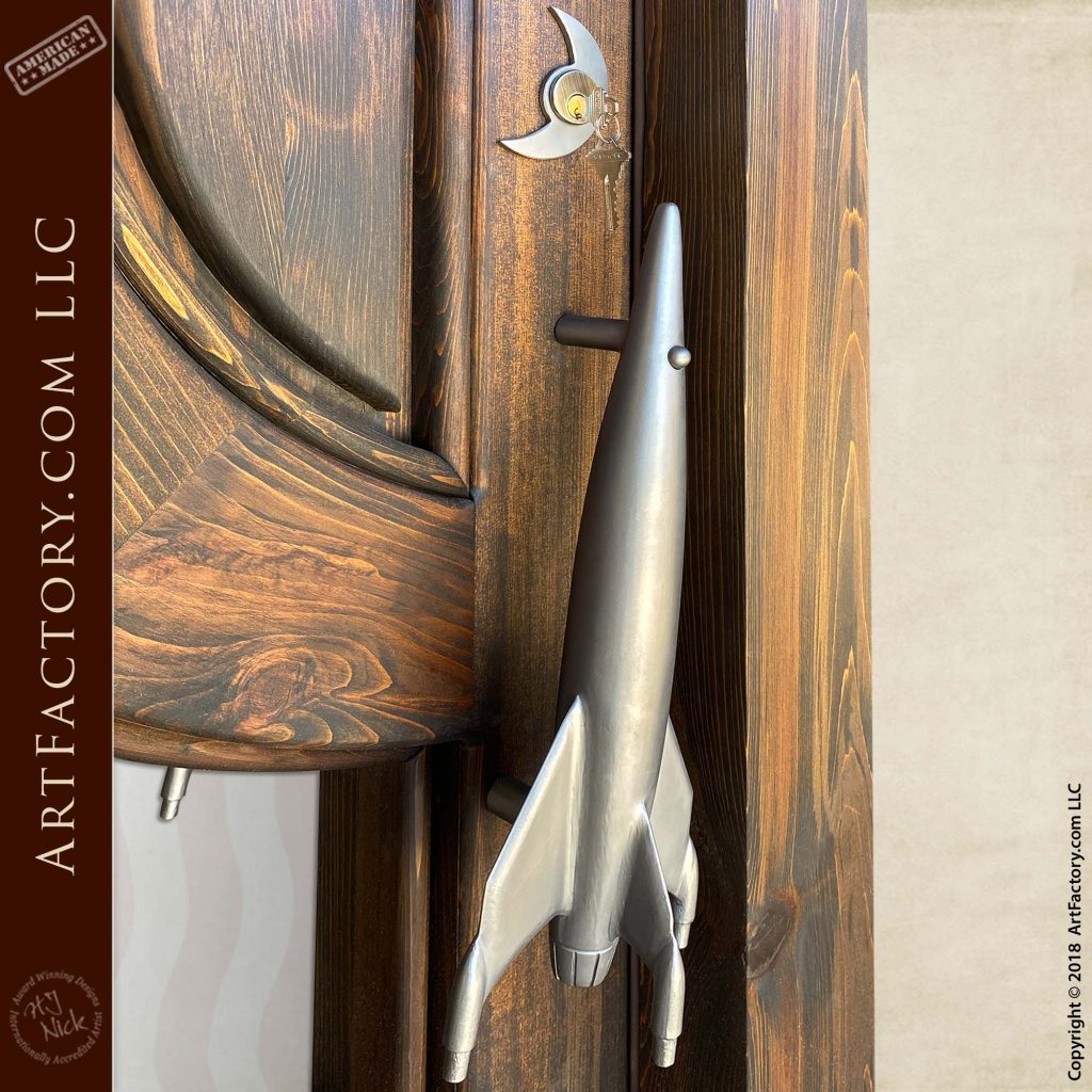 Custom Rocket Door Handle: Design Inspired By Classic Science Fiction