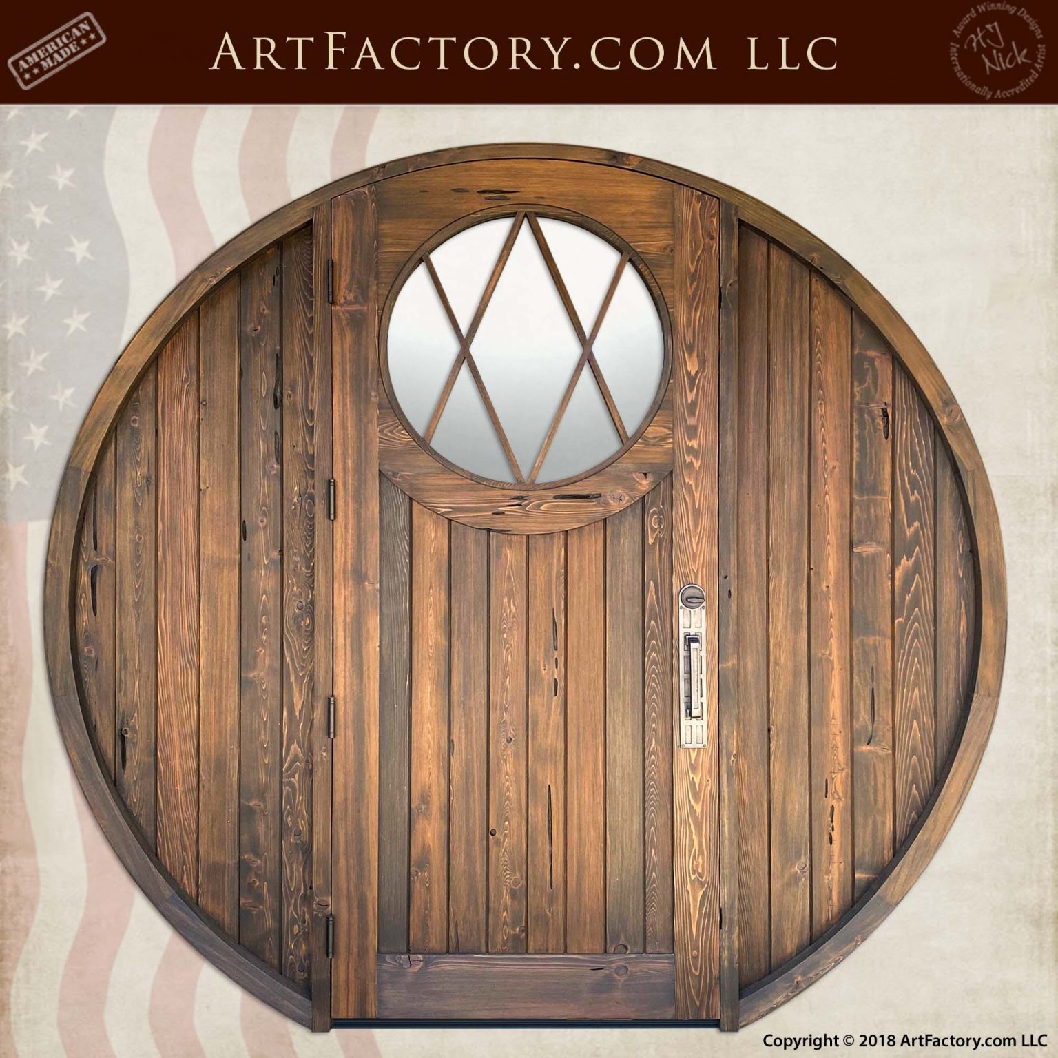 Custom Round Hobbit Door: Fine Art Entrance In Celebration Of Tolkien
