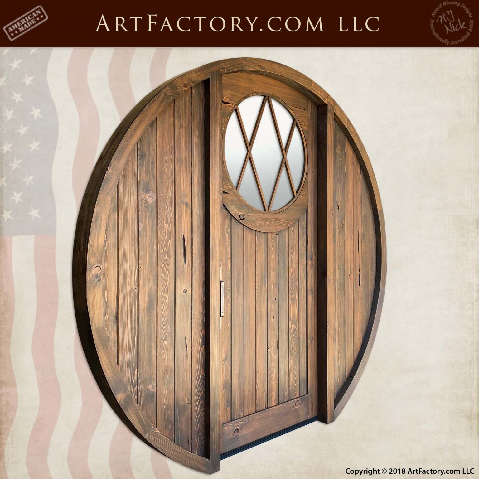 Custom Round Hobbit Door: Fine Art Entrance In Celebration Of Tolkien