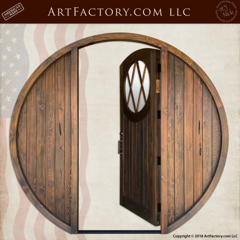 Custom Round Hobbit Door: Fine Art Entrance In Celebration Of Tolkien