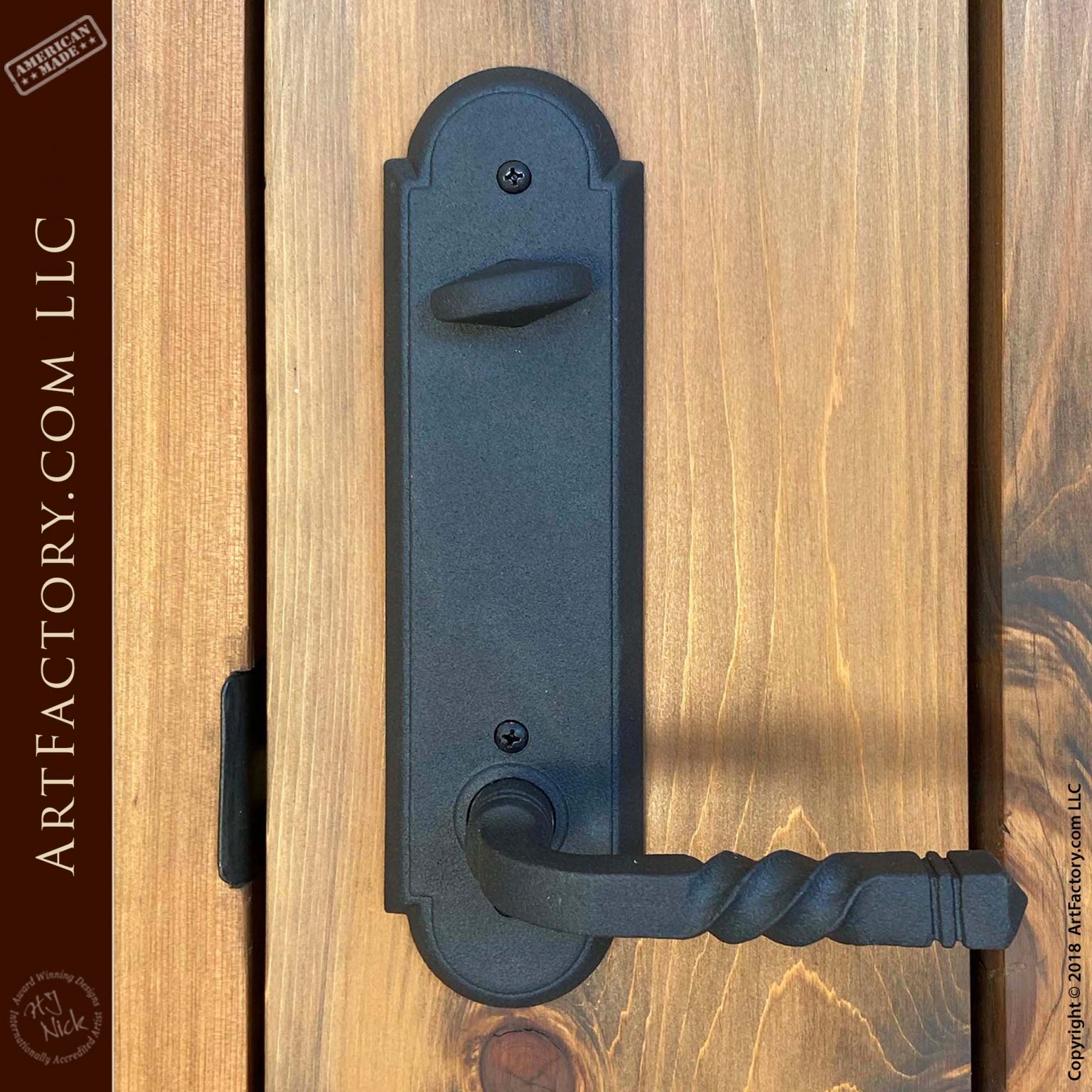 Custom Tudor Arch Door: Vertical Plank Solid Wood Construction