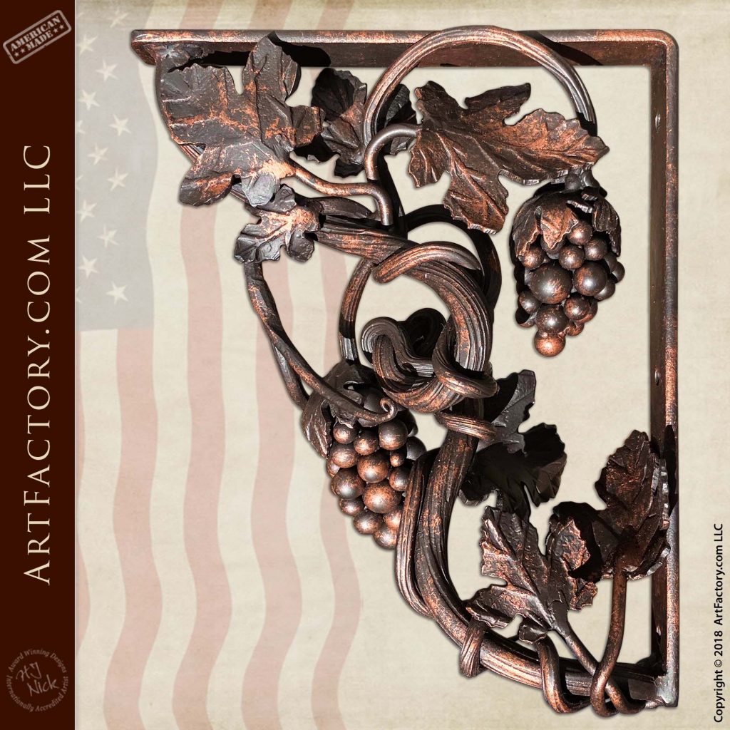 Custom Ornamental Iron Strap: Medieval Inspired Decorative Hinge