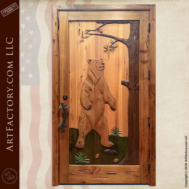 Log Cabin Doors: Solid Wood With Hand Forged Hardware