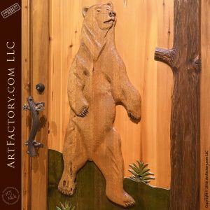 Standing Bear Carved Door: Fine Art By H.J. Nick