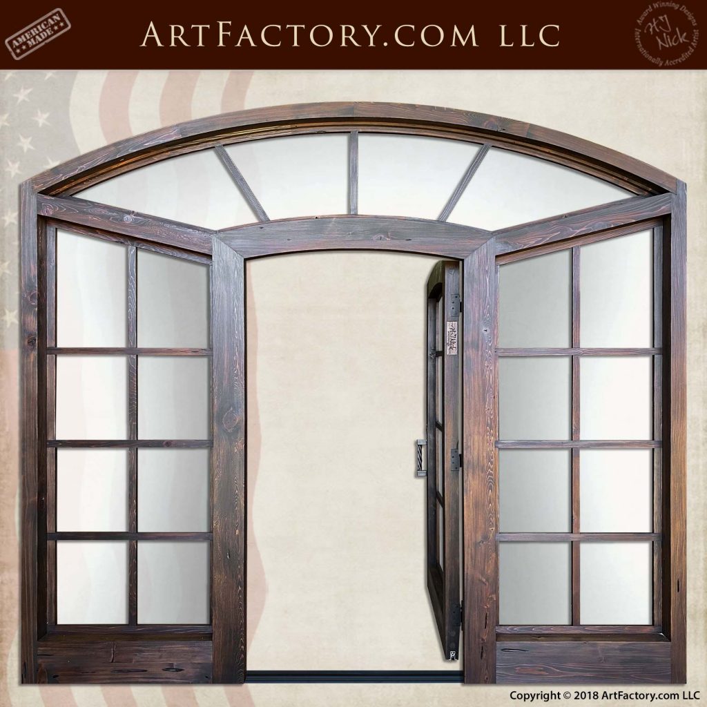 Custom 8 Panel Door: With Full Surround True Divided Lite Sidelights