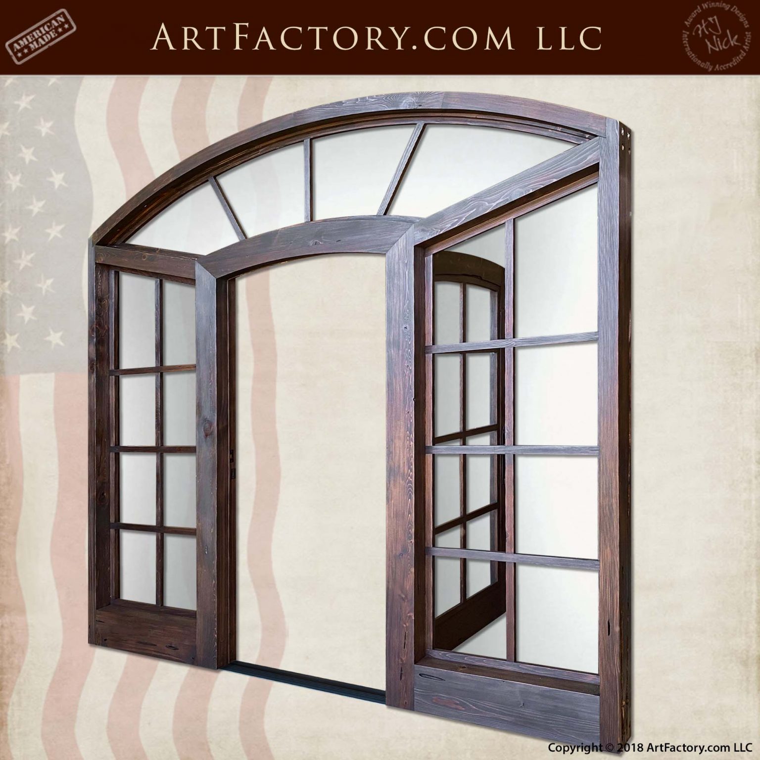 Custom 8 Panel Door: With Full Surround True Divided Lite Sidelights