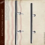 English Lodge Style Door Pull: Custom Handle With Backplate